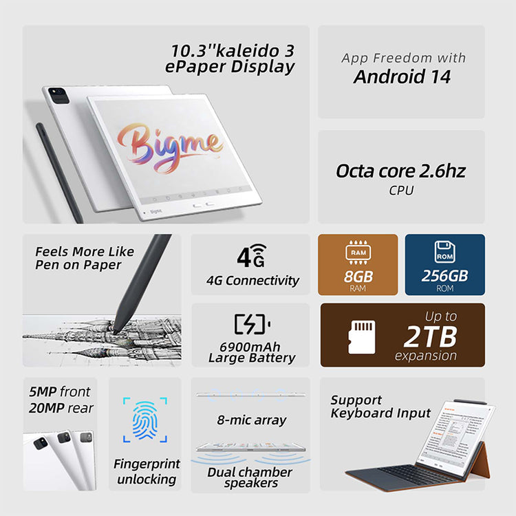 Bigme B10 10.3''4G Premium Color E-paper digital tablet with Android 1 ...